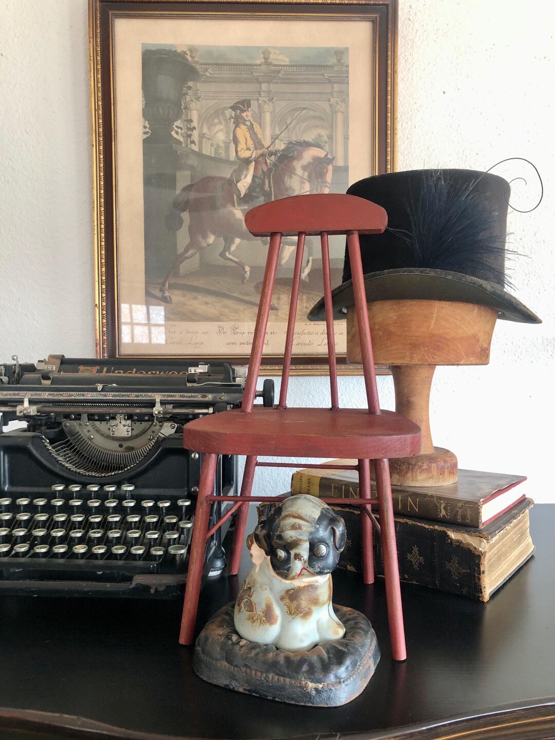 Doll Chair / Red Spindle-back Farmhouse-style Chair - Etsy