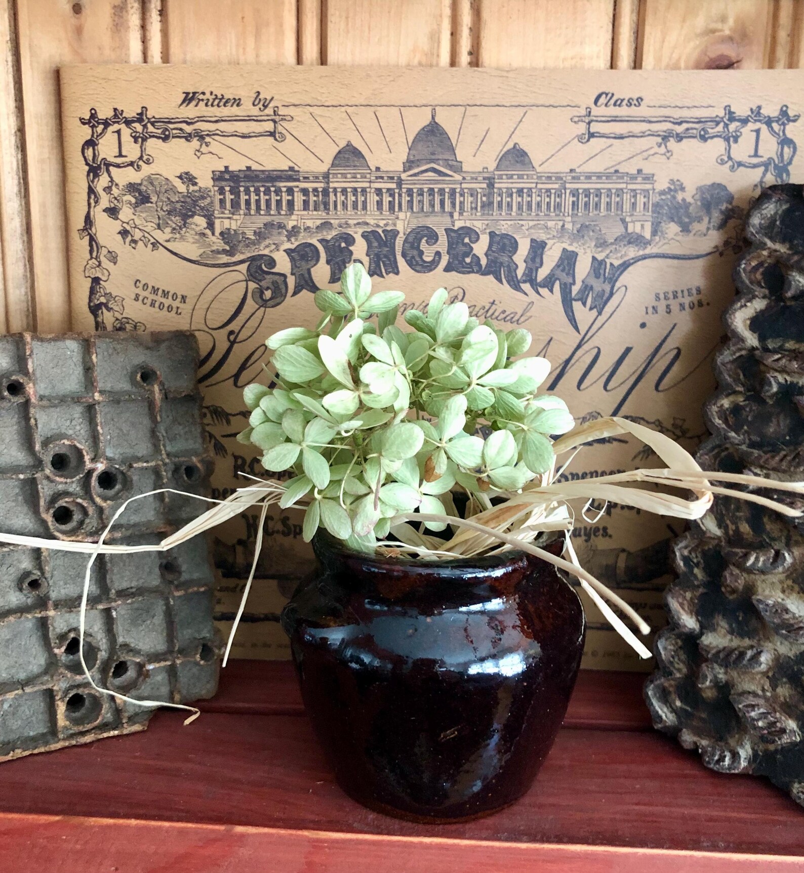 Little Brown Crock / Prim Cheese Pot - Etsy