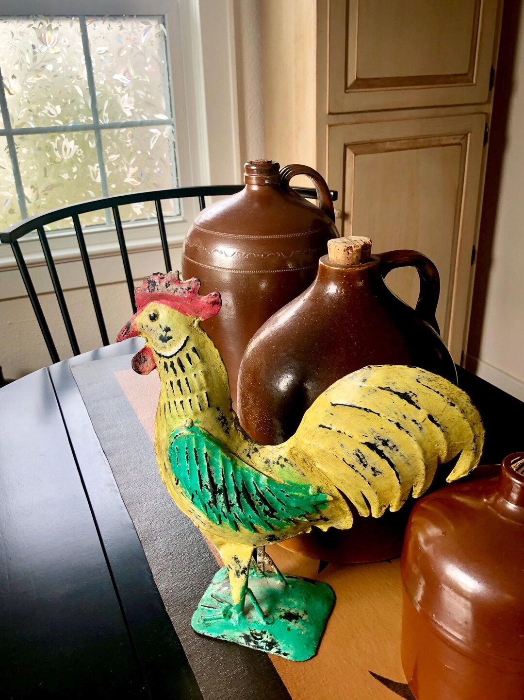 Rooster / Painted Metal Rooster Figure / India - Etsy