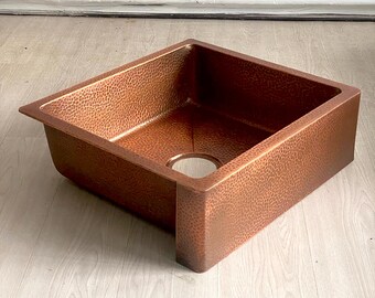 Handcrafted Hammered Undermount Copper Kitchen Sink - Etsy