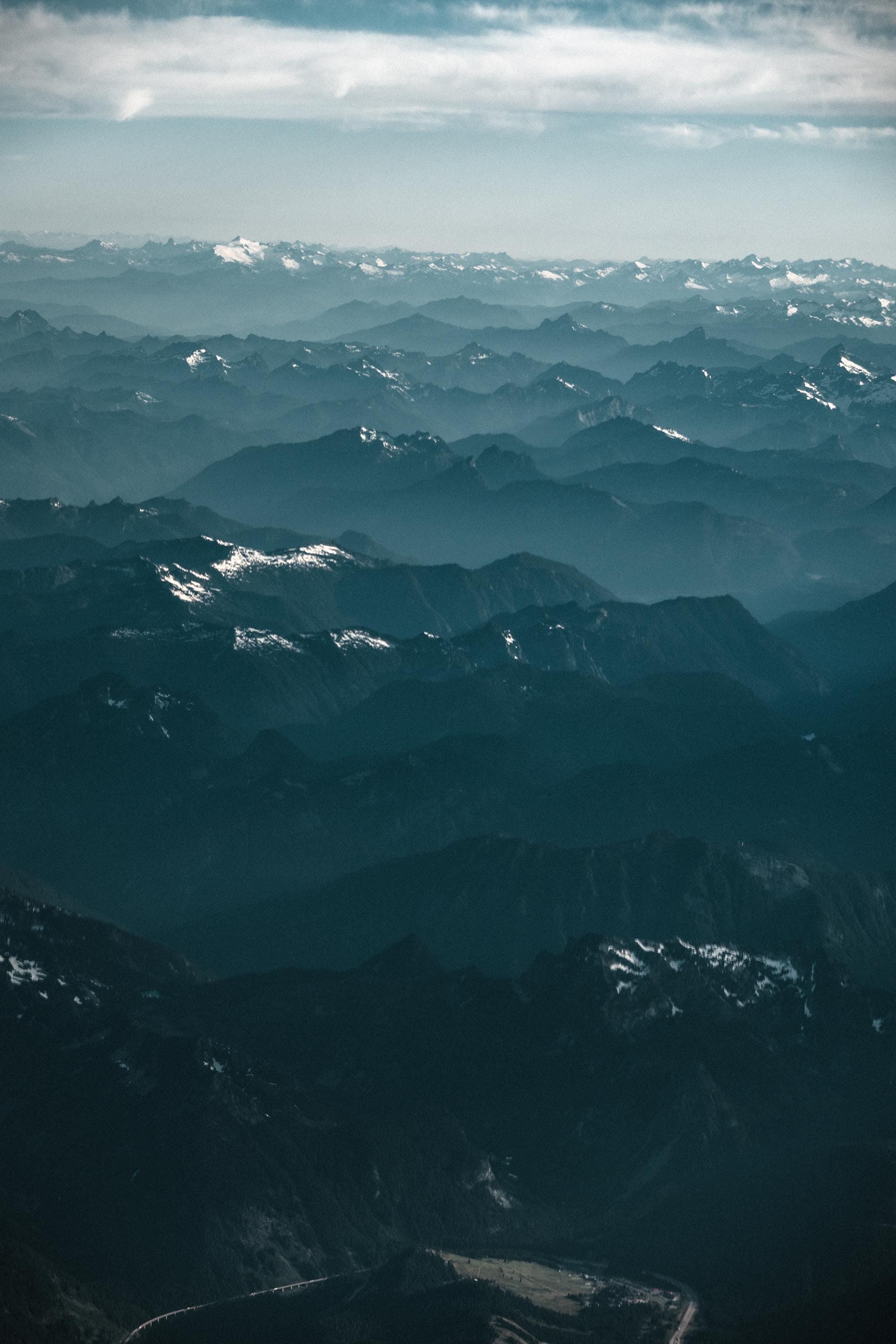 Stunning Aerial View of the Cascade Mountains - Landscape Photography ...
