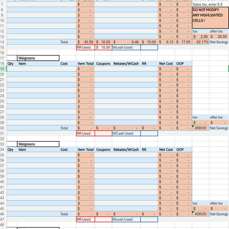 Coupon Spreadsheet - Etsy