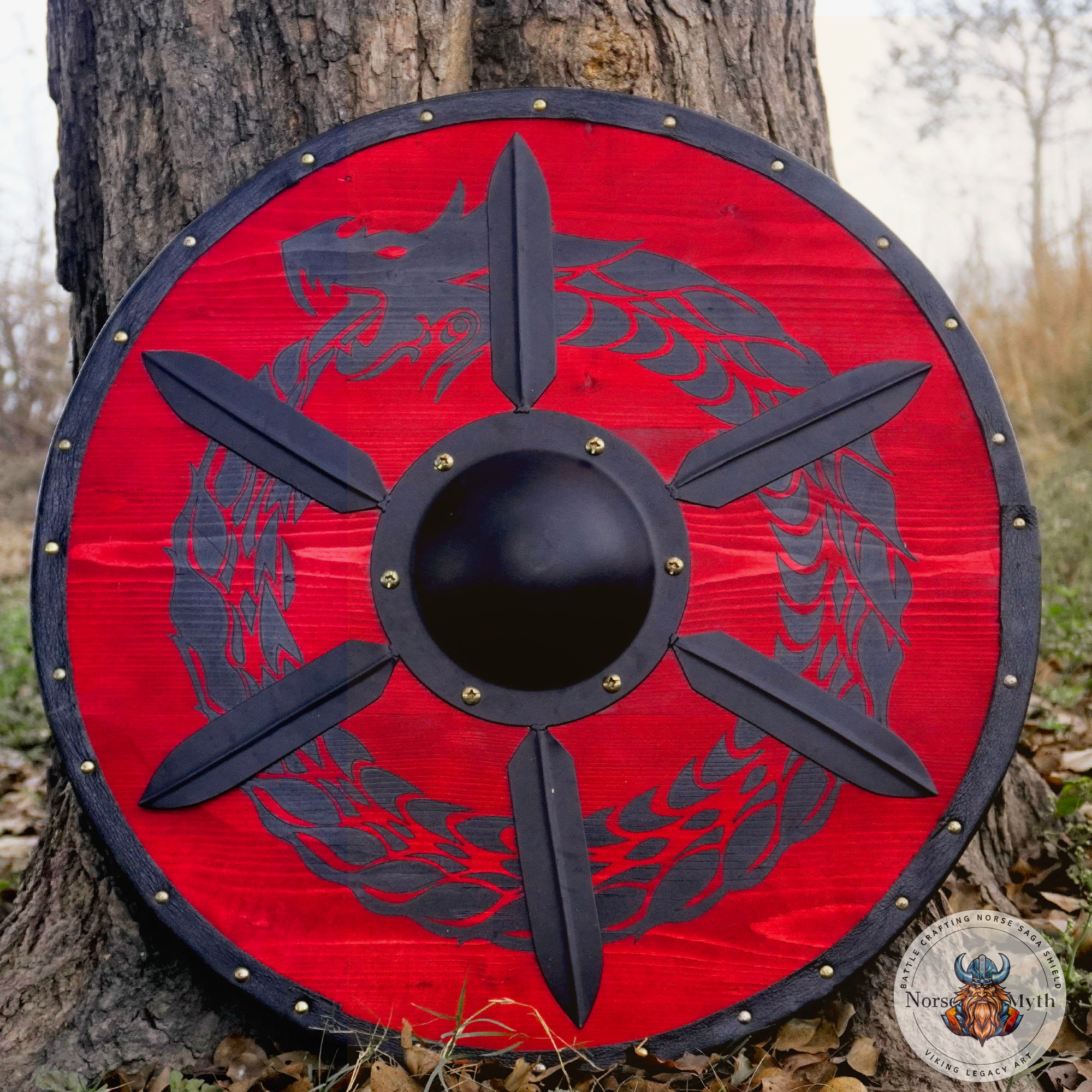 Authentic Viking Dragon Shield – Handcrafted Medieval Shield, Perfect ...