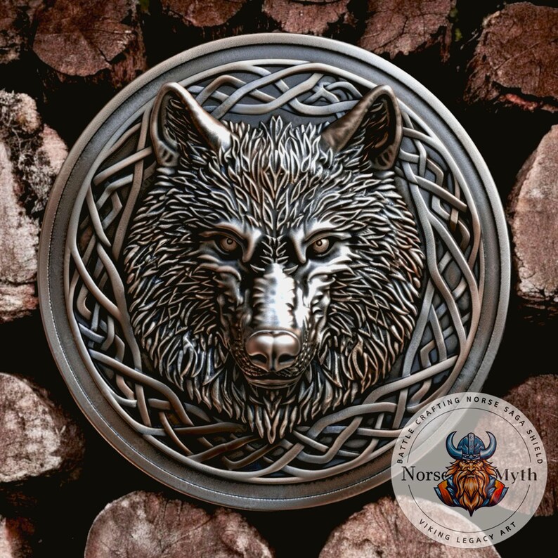 Viking Handmade Wolf Wooden Shield, Viking Wolf Stunning Shield ...