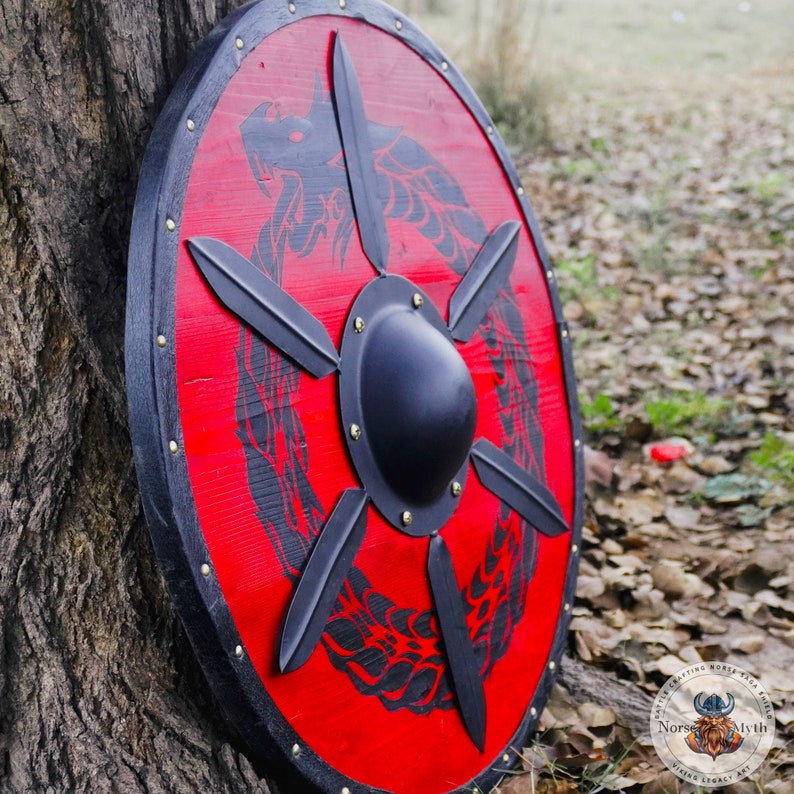 Authentic Viking Dragon Shield Handcrafted Medieval Shield, Perfect for ...