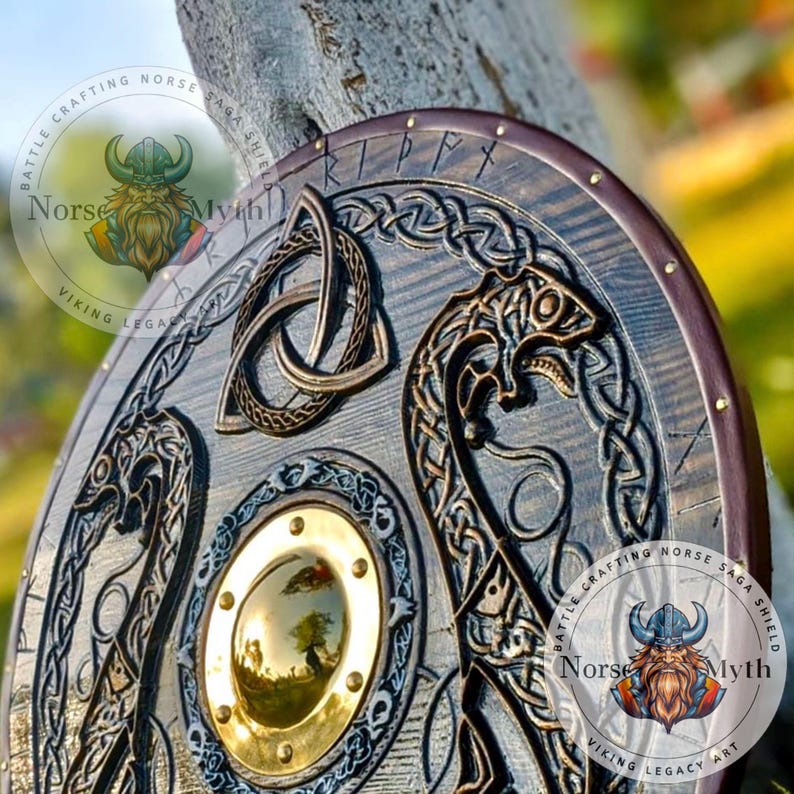 Viking Shield: Medieval Norse Dragon, Mythology Wall Art - Etsy
