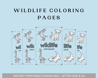 The Wildlife Coloring Book - Over 90 Pages - Etsy