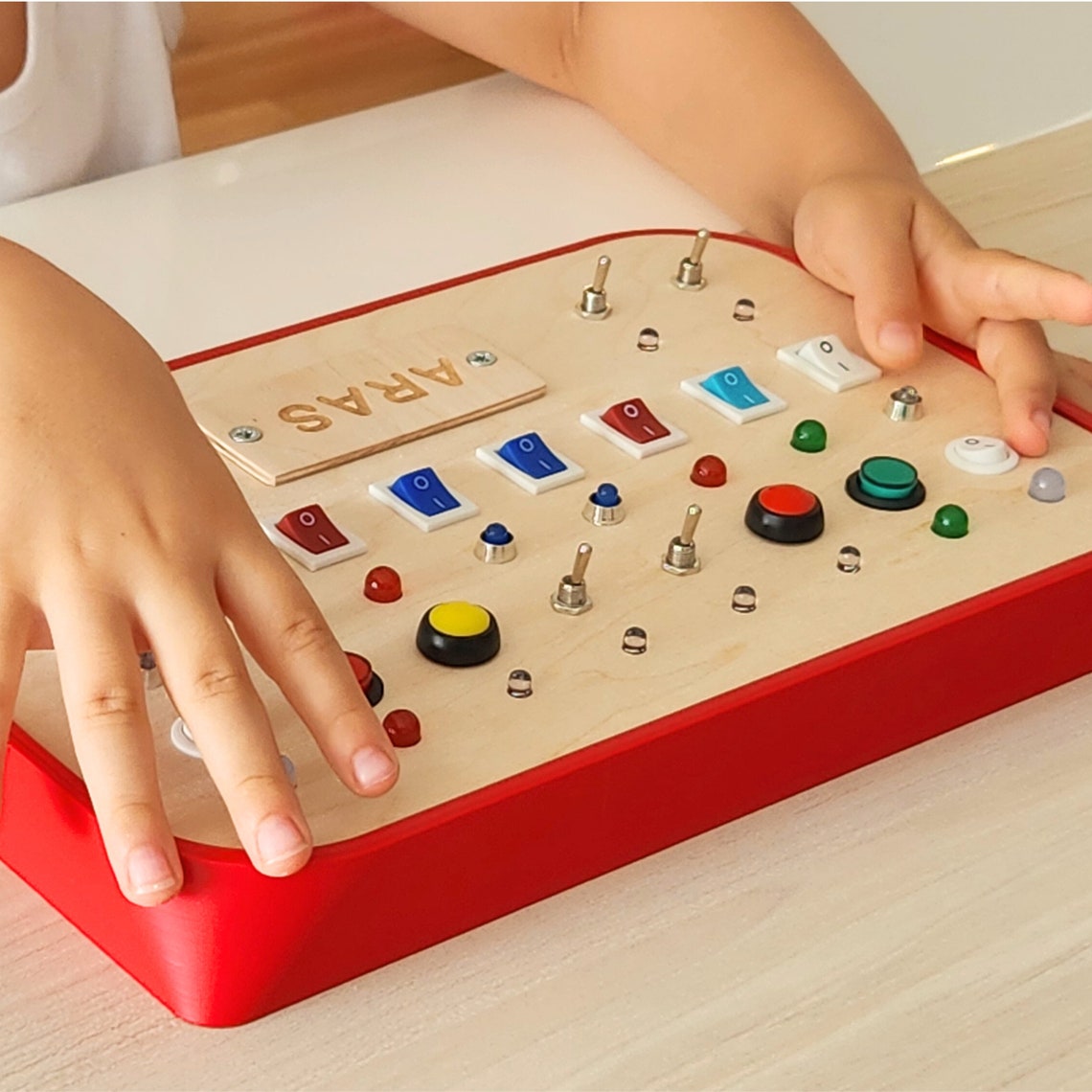 LED Light Busy Board, Toddler Activity Toy, Switch Board - Etsy
