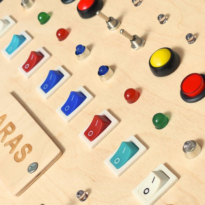 LED Light Busy Board, Toddler Activity Toy, Switch Board - Etsy