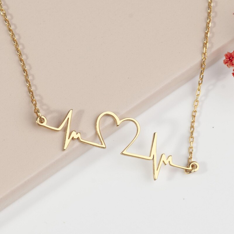 Heart Beat Necklace - Etsy