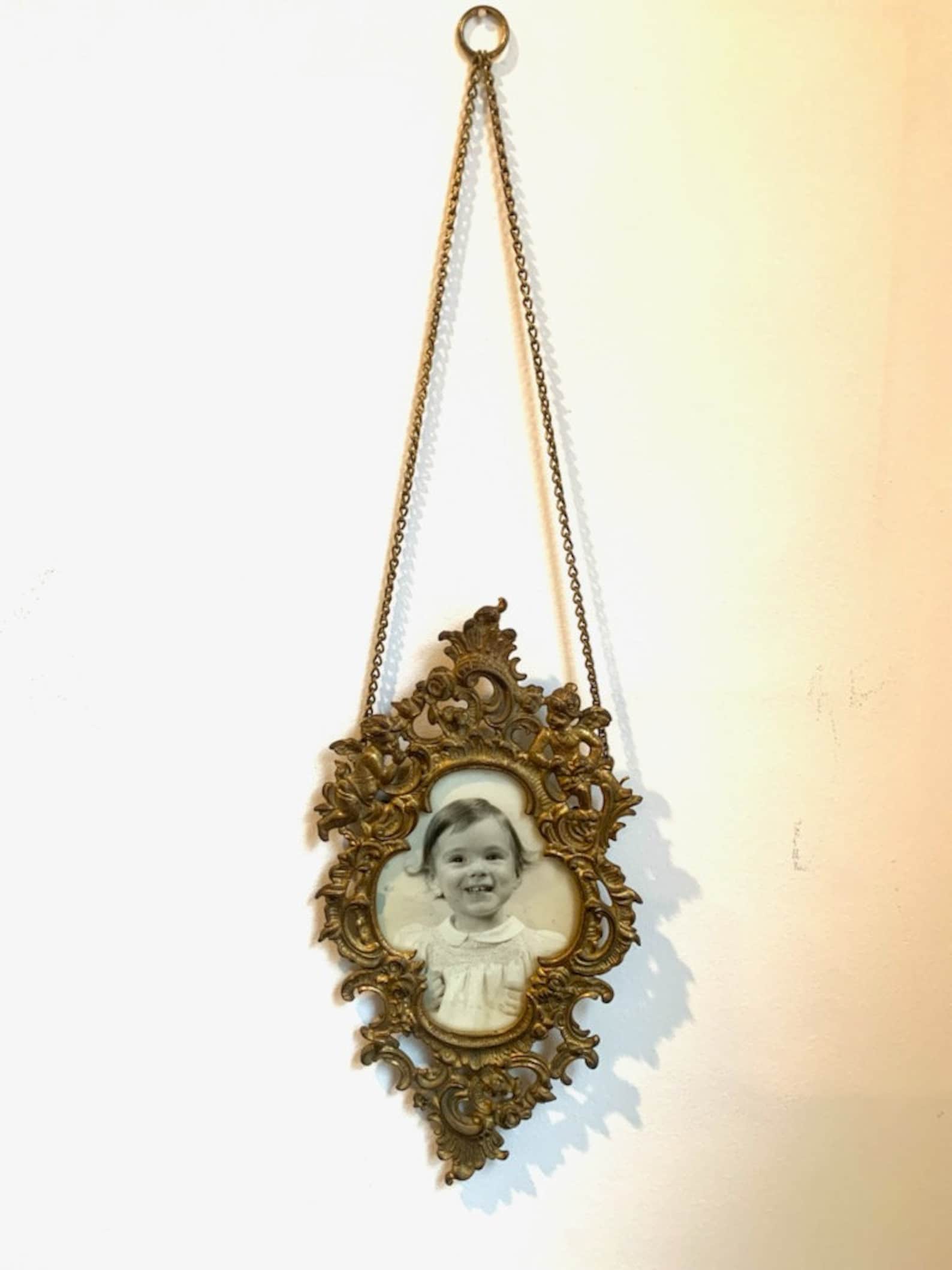 1920s Vintage Brass Hanging Picture Frame - Etsy