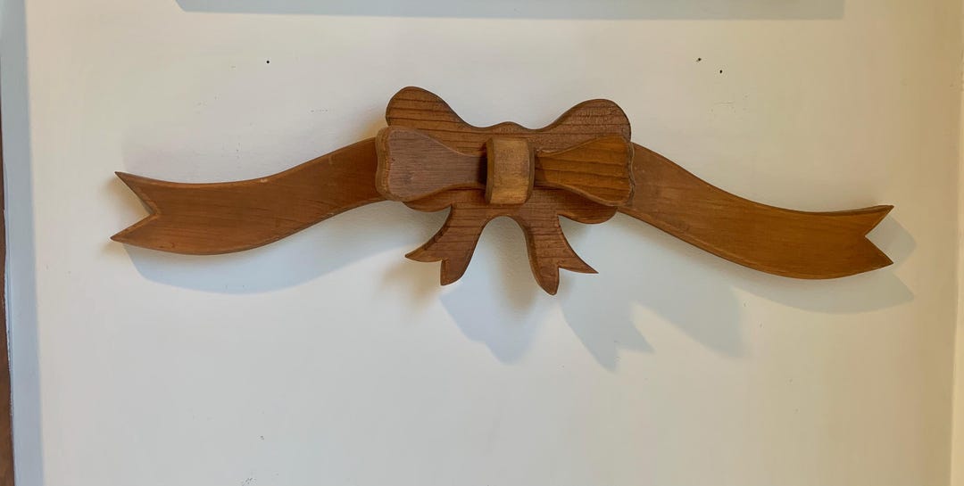 Vintage Wood Bow Wall Decor - Etsy