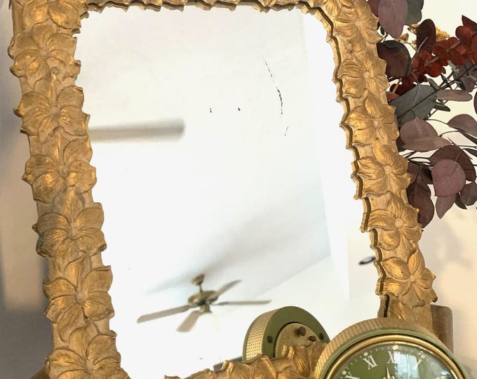 Vintage Gold Syroco Wood Mirror Frame Floral Design 10 1/4" X 12 1/2 ...