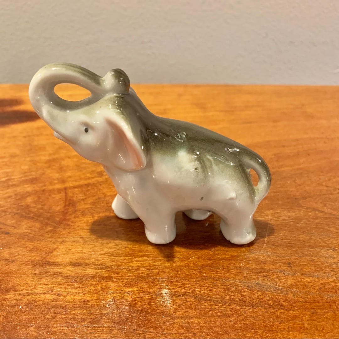 Vintage Japanese Porcelain Elephant Figurine - Etsy