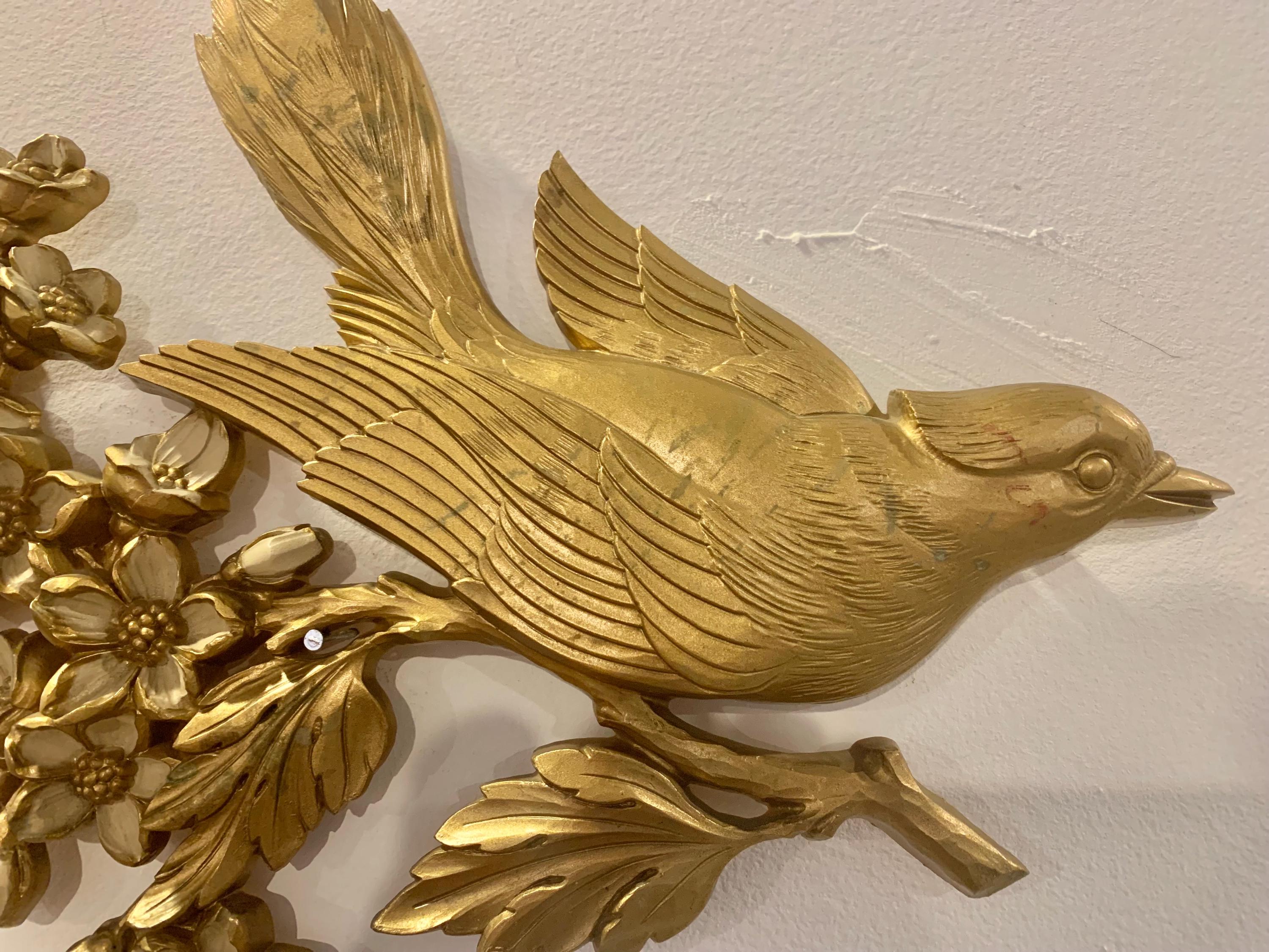 Vintage Syroco Bird Sculpture, Mid Century Bird Wall Plaque, Hollywood ...