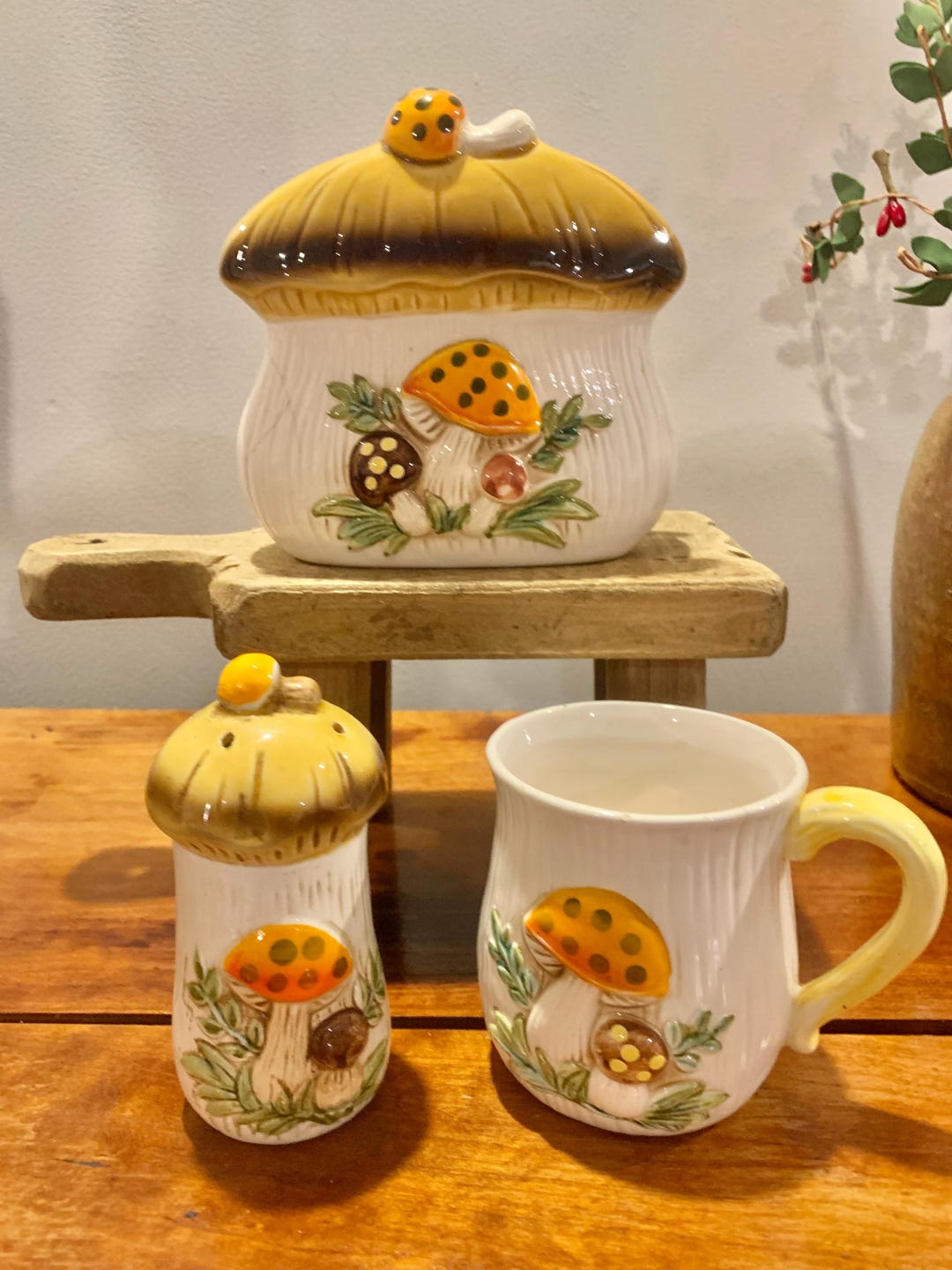 Vintage Sears Roebuck Merry Mushrooms DAMAGED. Please Read Description ...