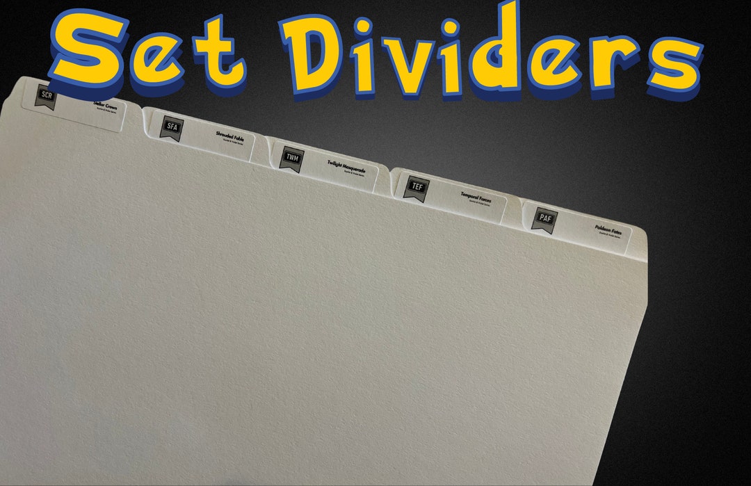 Pokemon TCG Divider Tab Labels - Etsy