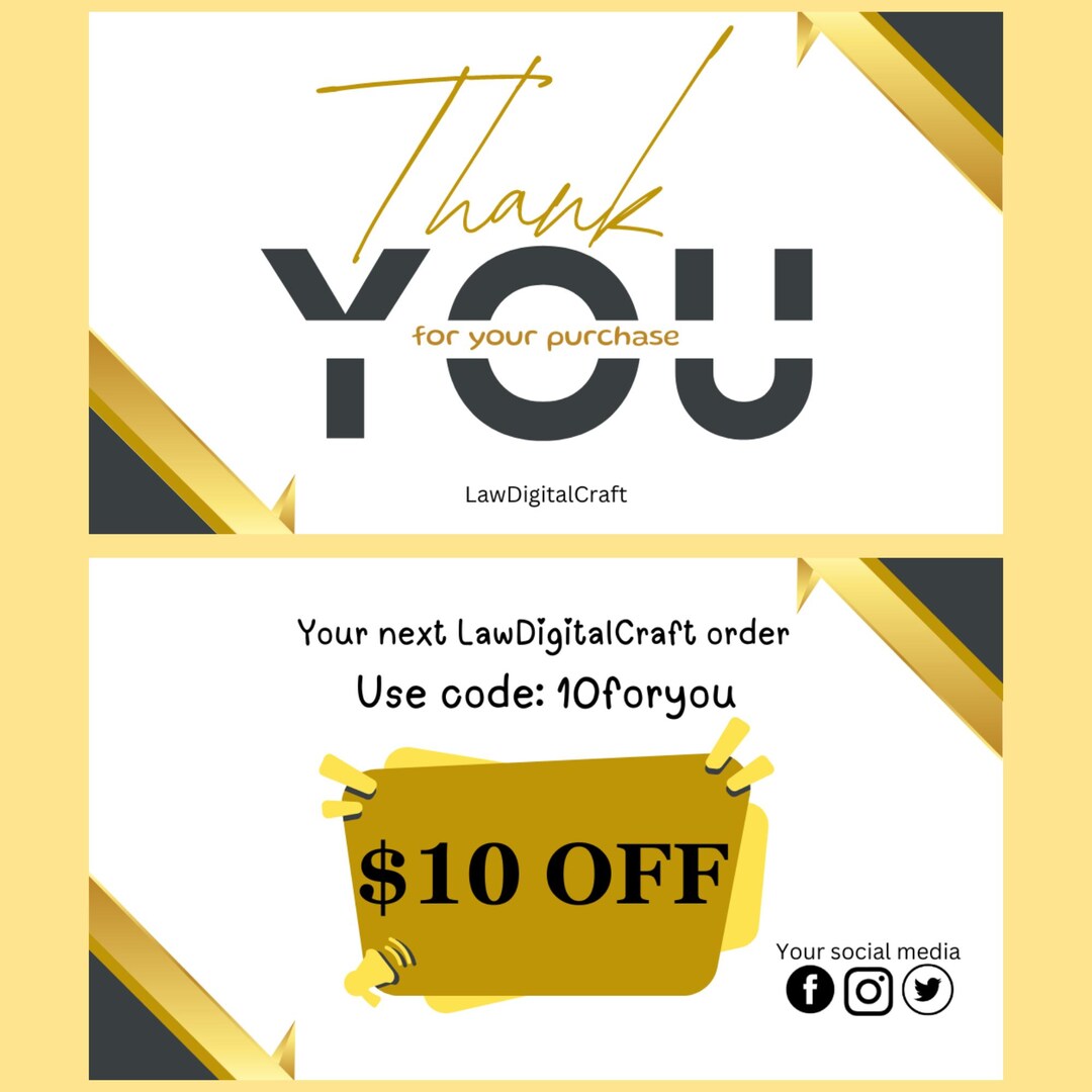 Editable Coupon Card - Custom Printable Discount Card - Personalized ...