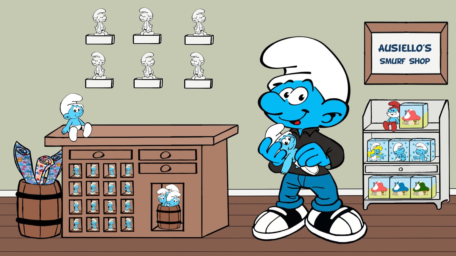 Smurfs Personalized Portrait | Personalized Smurfs Portrait | Smurfs ...