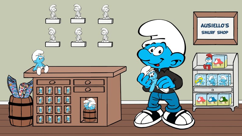 Custom Smurfs Portrait: Personalized Family Smurf Gift (digital File ...