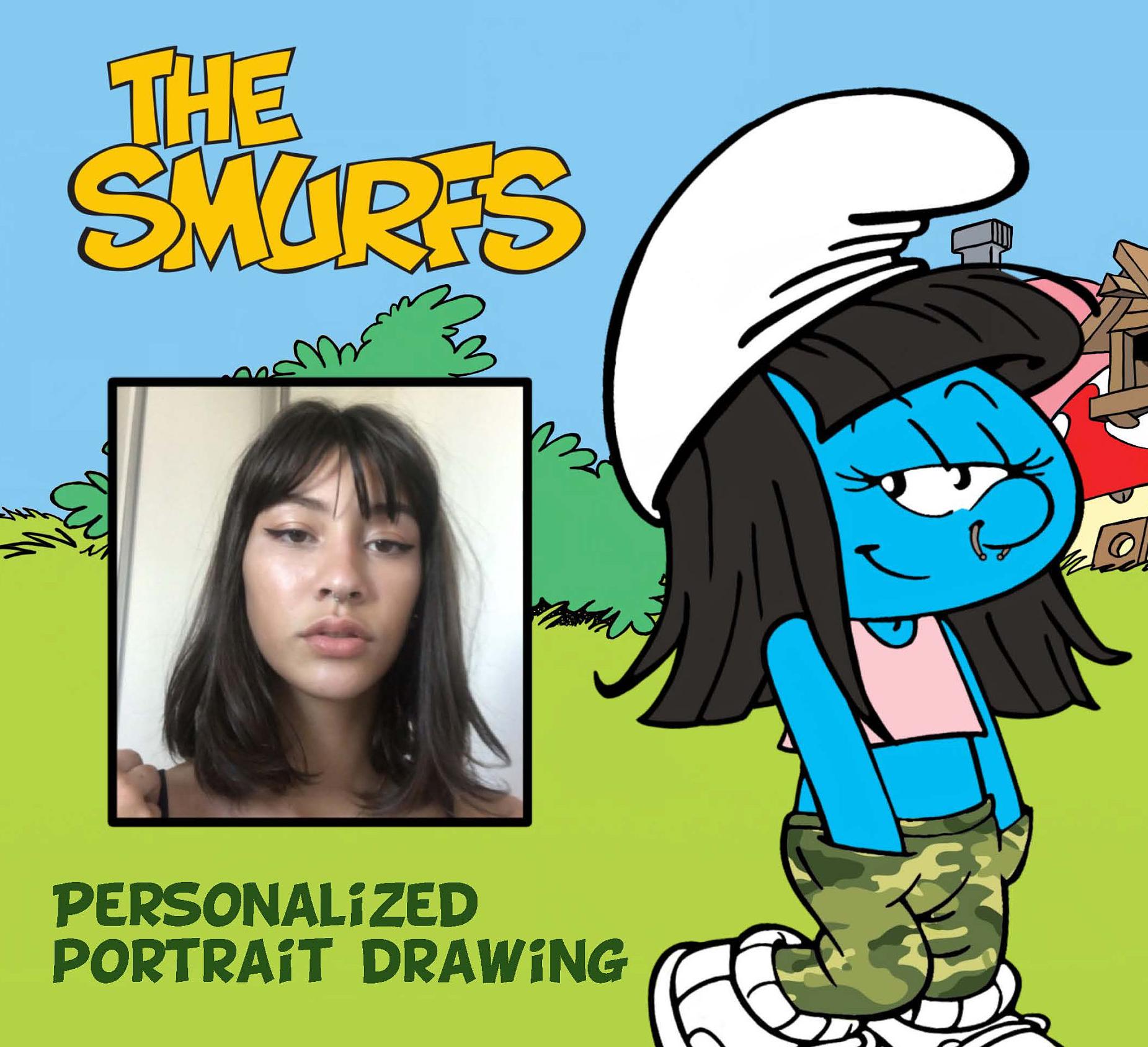 Smurfs Personalized Portrait | Personalized Smurfs Portrait | Smurfs ...