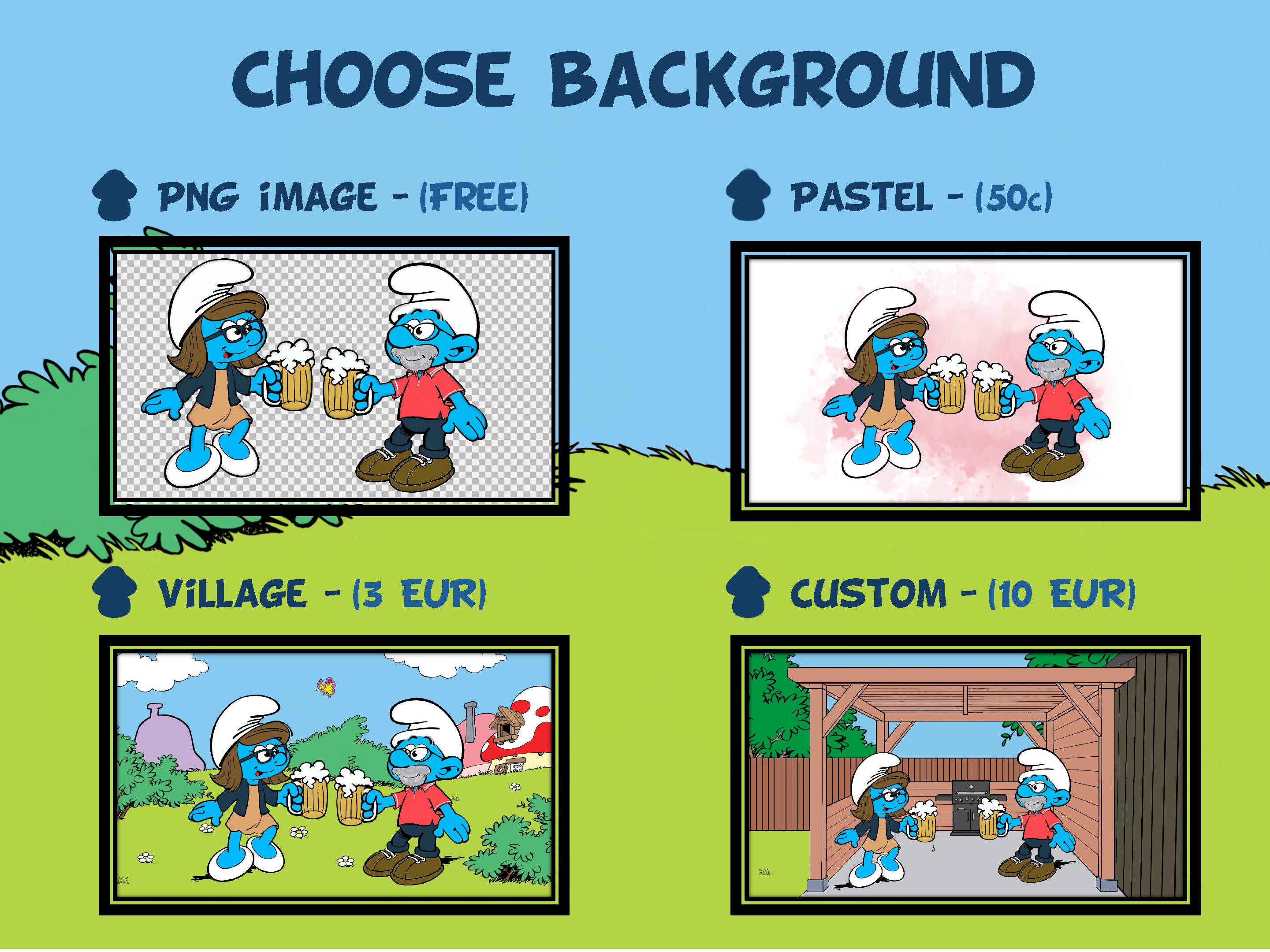 Smurfs Personalized Portrait | Personalized Smurfs Portrait | Smurfs ...