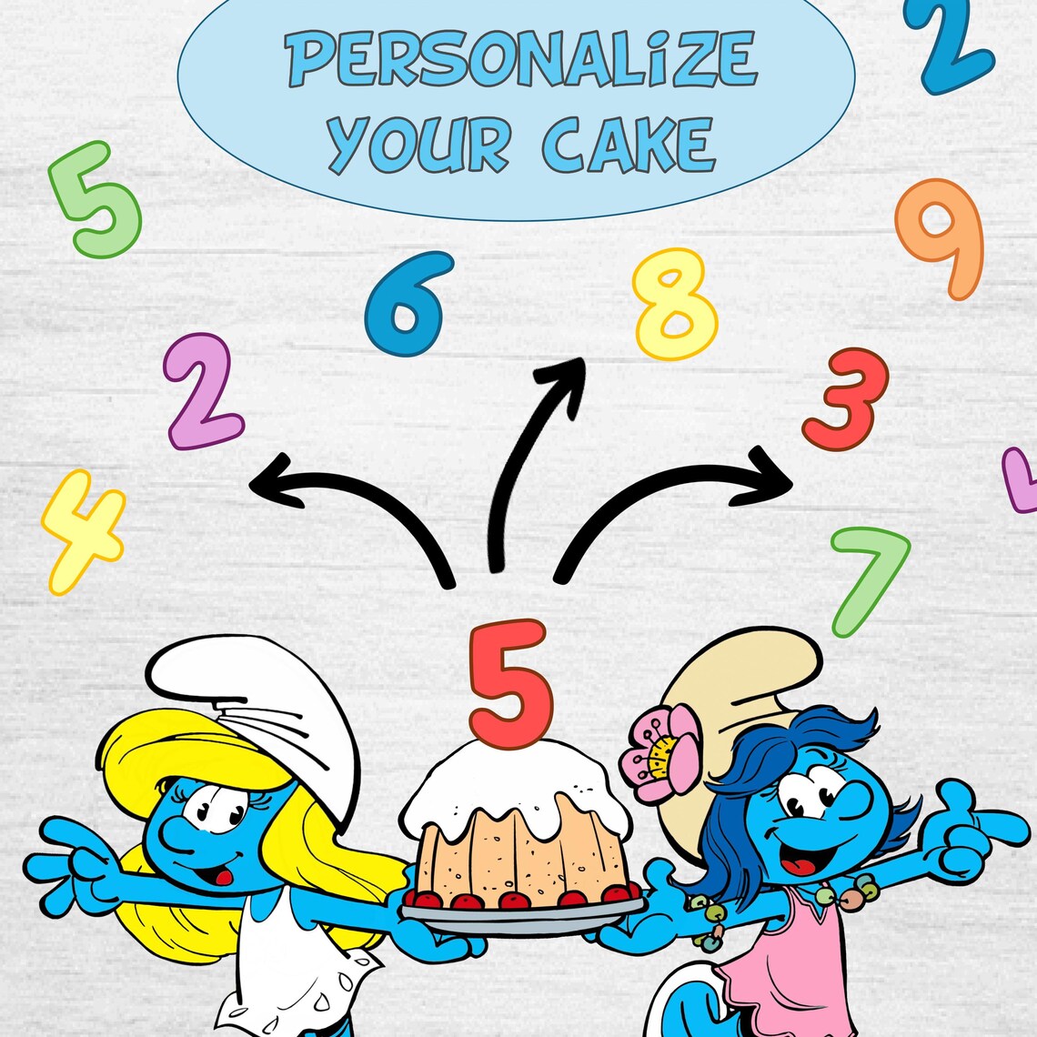 Smurfs Birthday Invitation Editable Template, Canva Editable Birthday ...