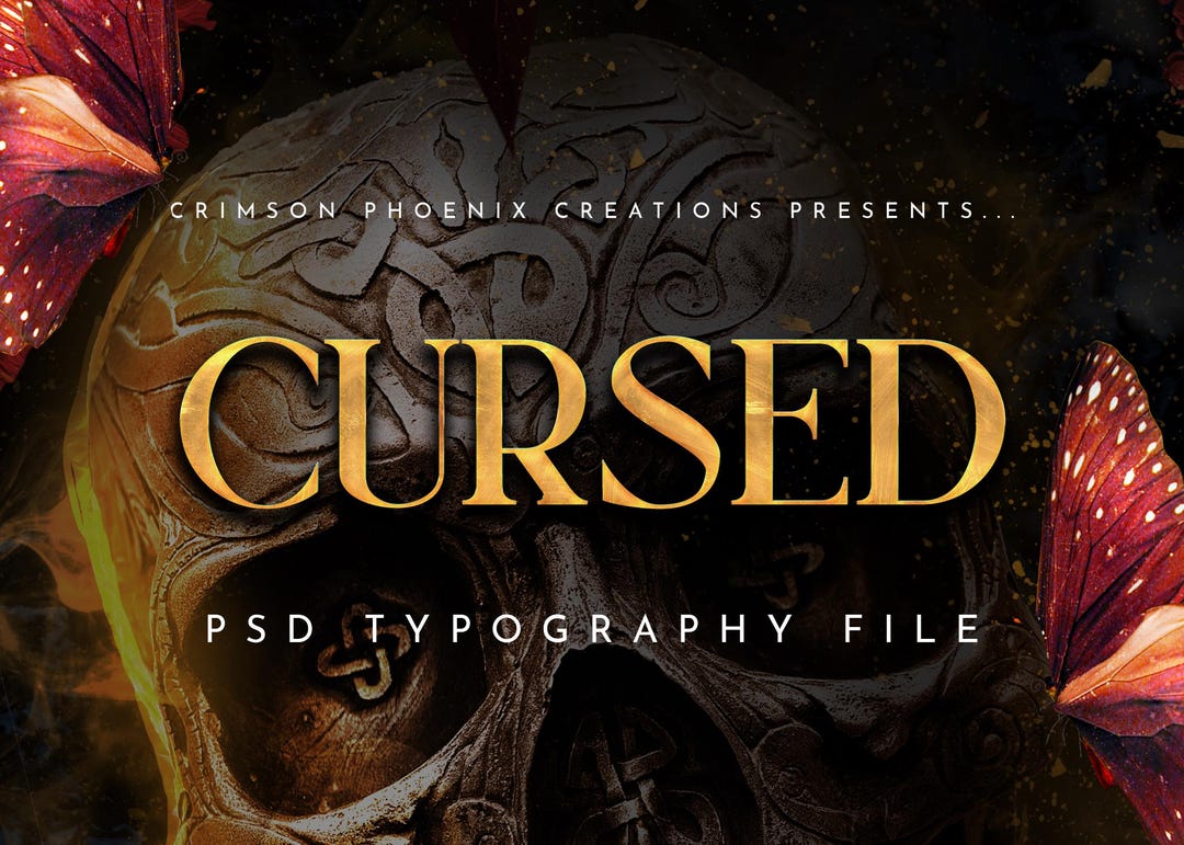 Cursed Photoshop Text Style PSD File - Etsy
