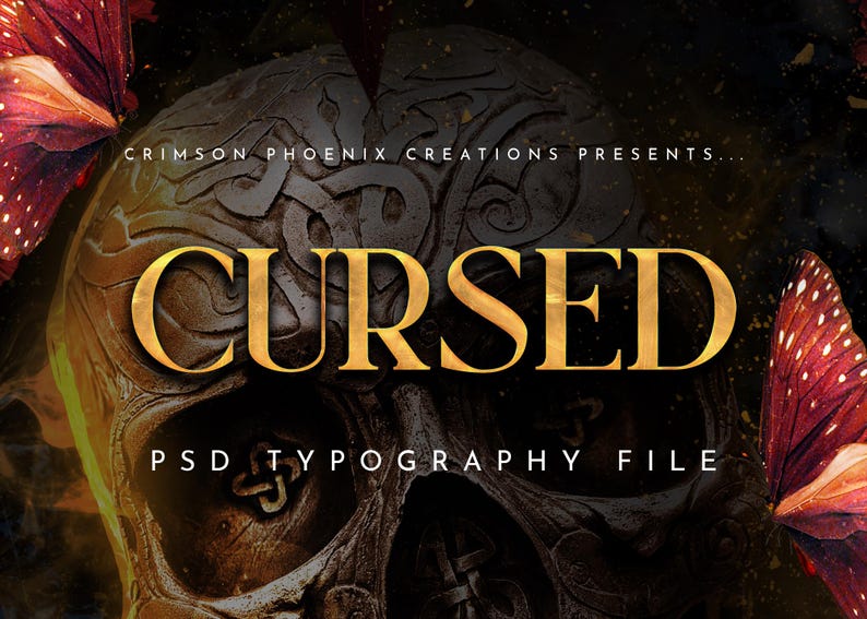 Cursed Photoshop Text Style PSD File - Etsy