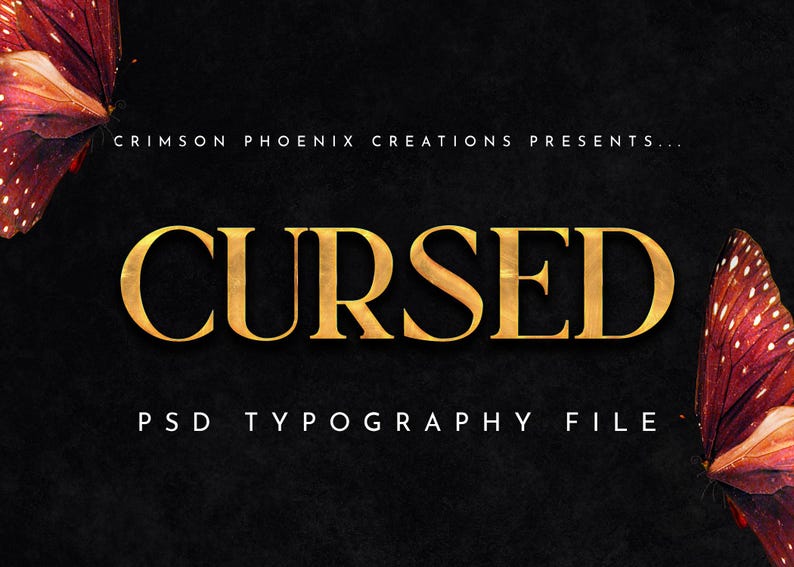 Cursed Photoshop Text Style PSD File - Etsy