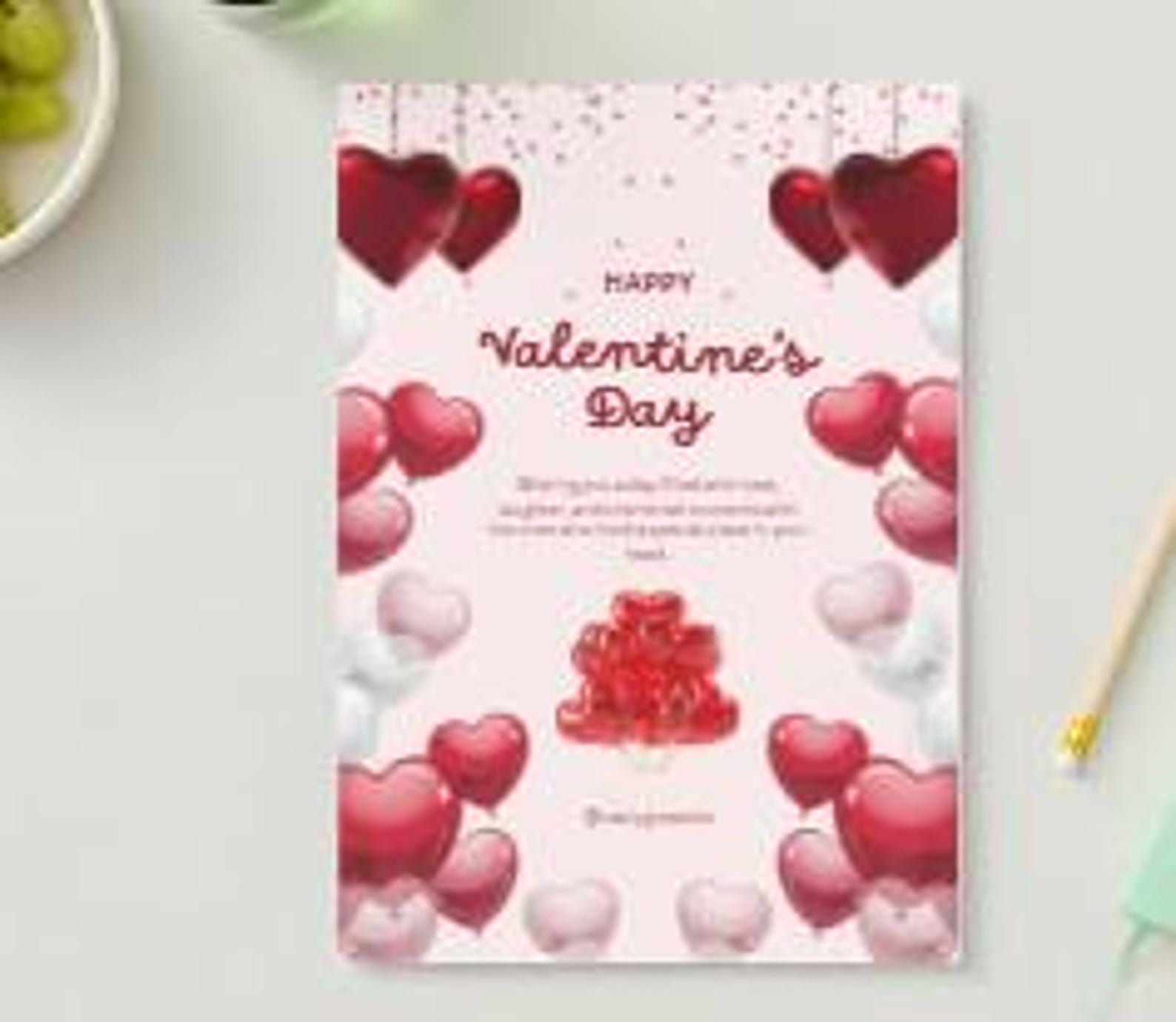 Valentine's Day Card Template | Printable DIY Valentine's Cards ...