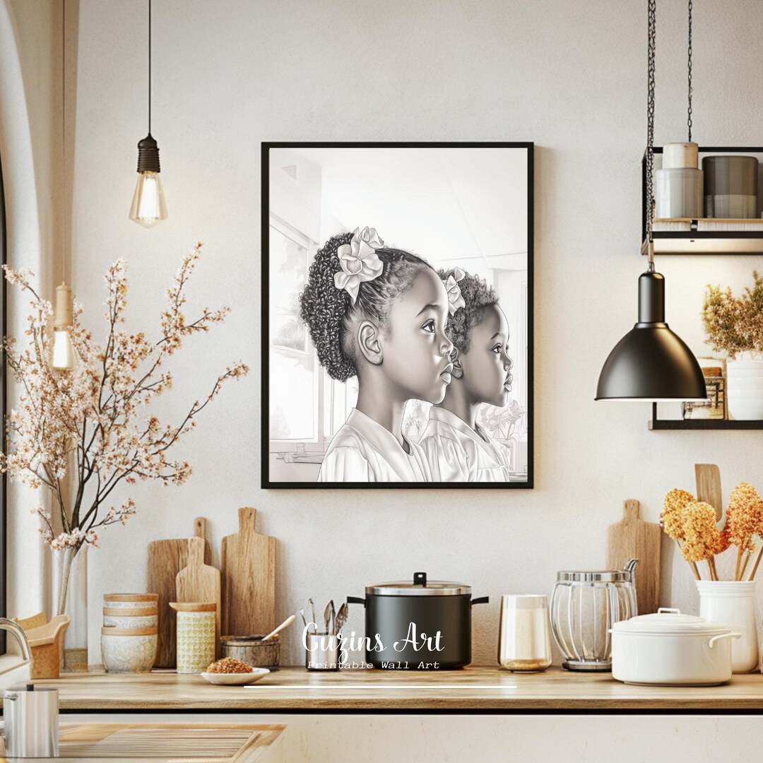 Black Girl Sunday School Art Print: African American Children (digital ...
