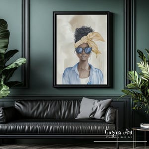 Black Auntie Art Print: Modern Woman Portrait (digital Download) - Etsy