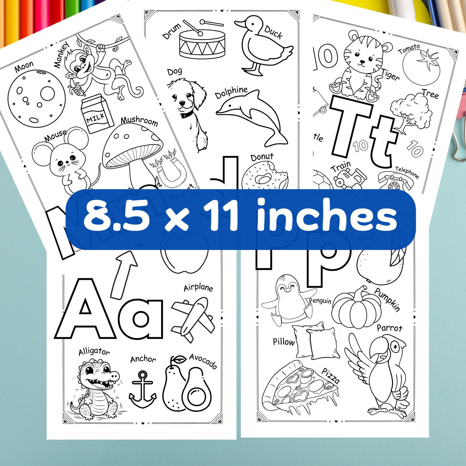26 Printable Alphabet Coloring Pages, Learn and Color: ABC Coloring ...