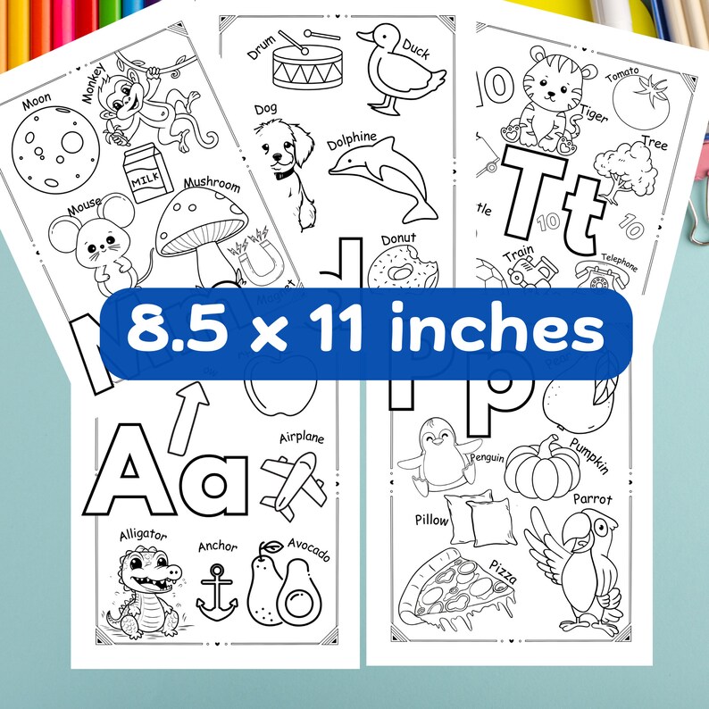 26 Printable Alphabet Coloring Pages, Learn and Color: ABC Coloring ...