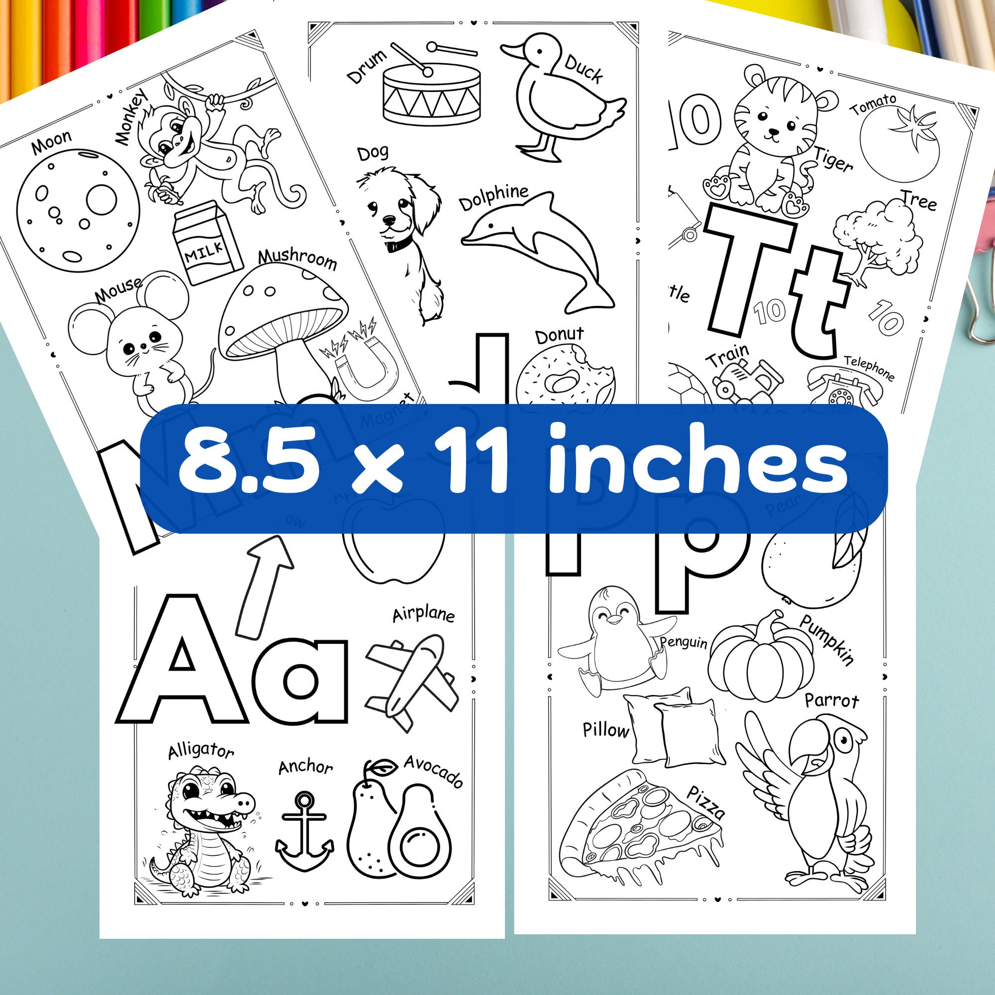 26 Printable Alphabet Coloring Pages, Learn and Color: ABC Coloring ...