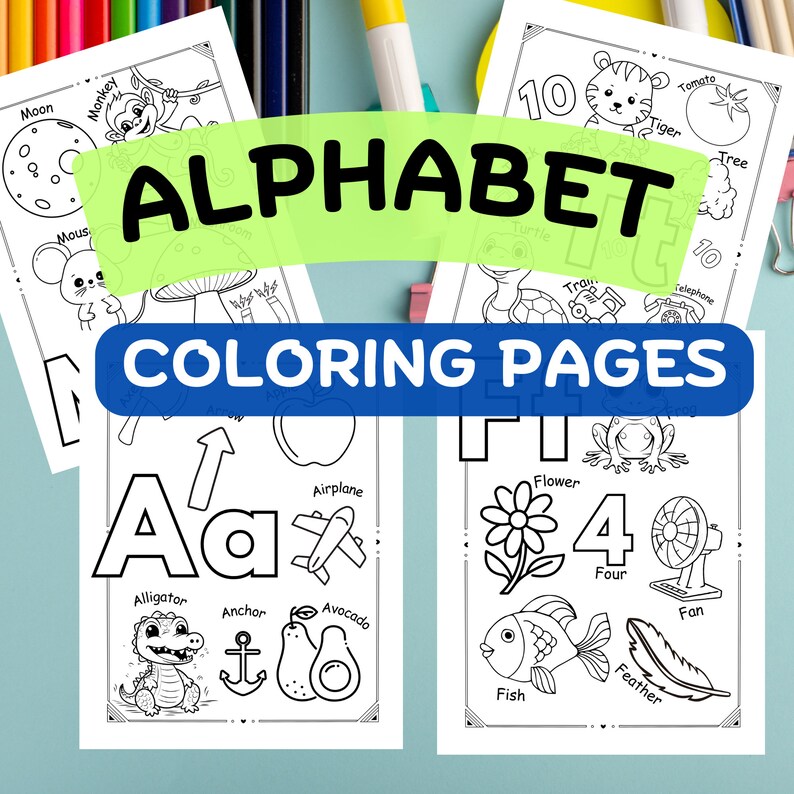 26 Printable Alphabet Coloring Pages, Learn and Color: ABC Coloring ...