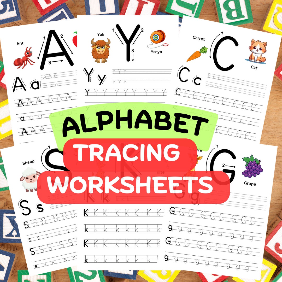 Printable Alphabet Tracing Worksheets for Kids, Basic Skills ...