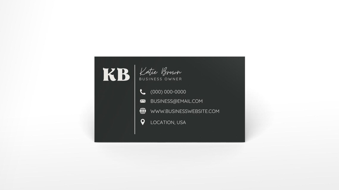 Business Card Template | Customizable for Small Business | Modern ...