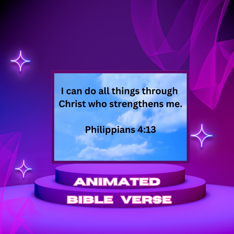 Bible Verse Animation Christian Digital Art Faith-based Animation L ...