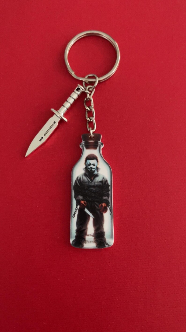 Michael Myers Keychain Knife Charm - Etsy