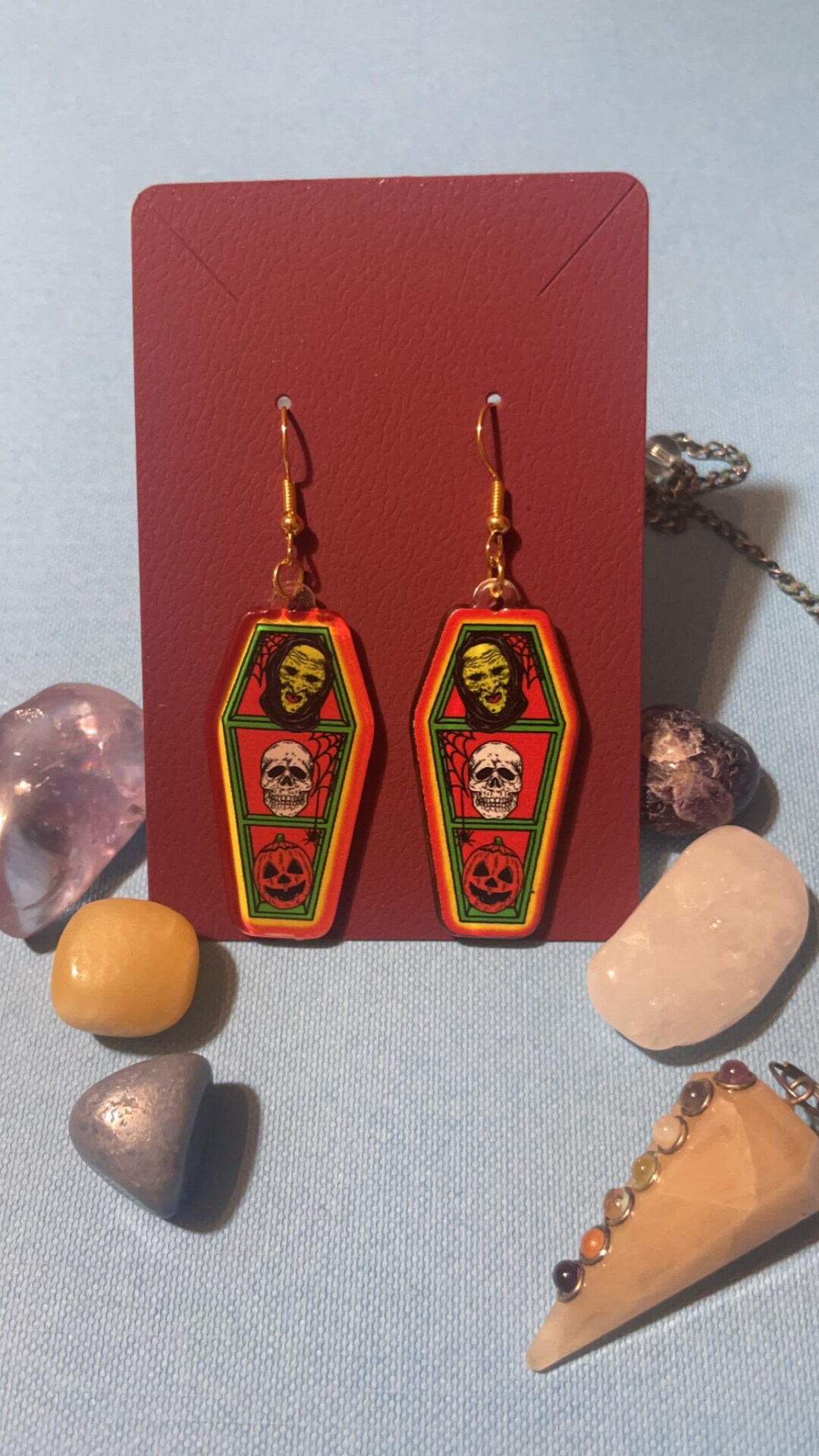 Creature Feature Coffin Earrings | Gold - Etsy