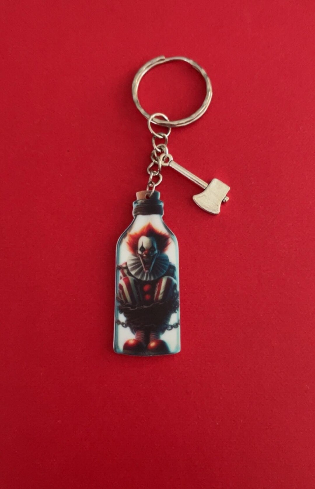 Twisted Clown Keychain + Axe Charm - Etsy