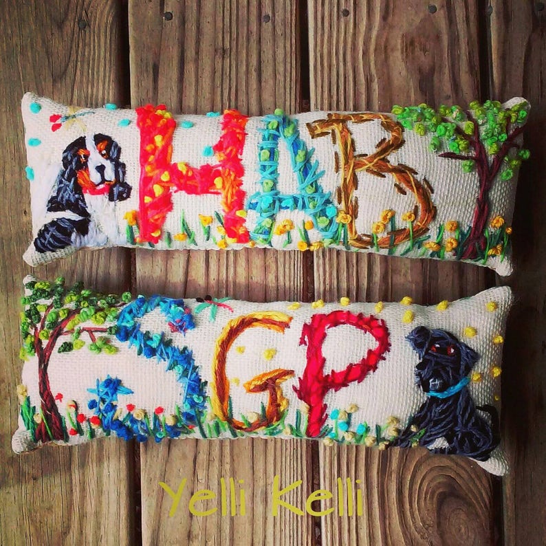 Name Pillow Embroidered Custom Made Baby Gift Mothers Day - Etsy