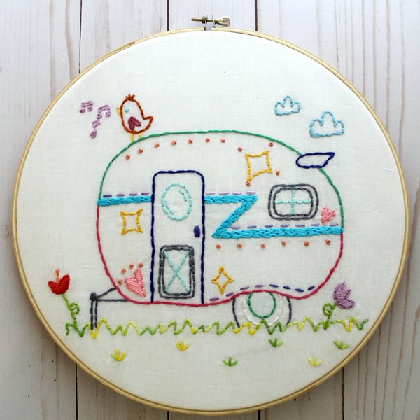 Camper Embroidery - Etsy