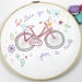 Bicycle Ride. Hand Embroidery Pattern. Cycling. Bike Lover. Embroidery ...