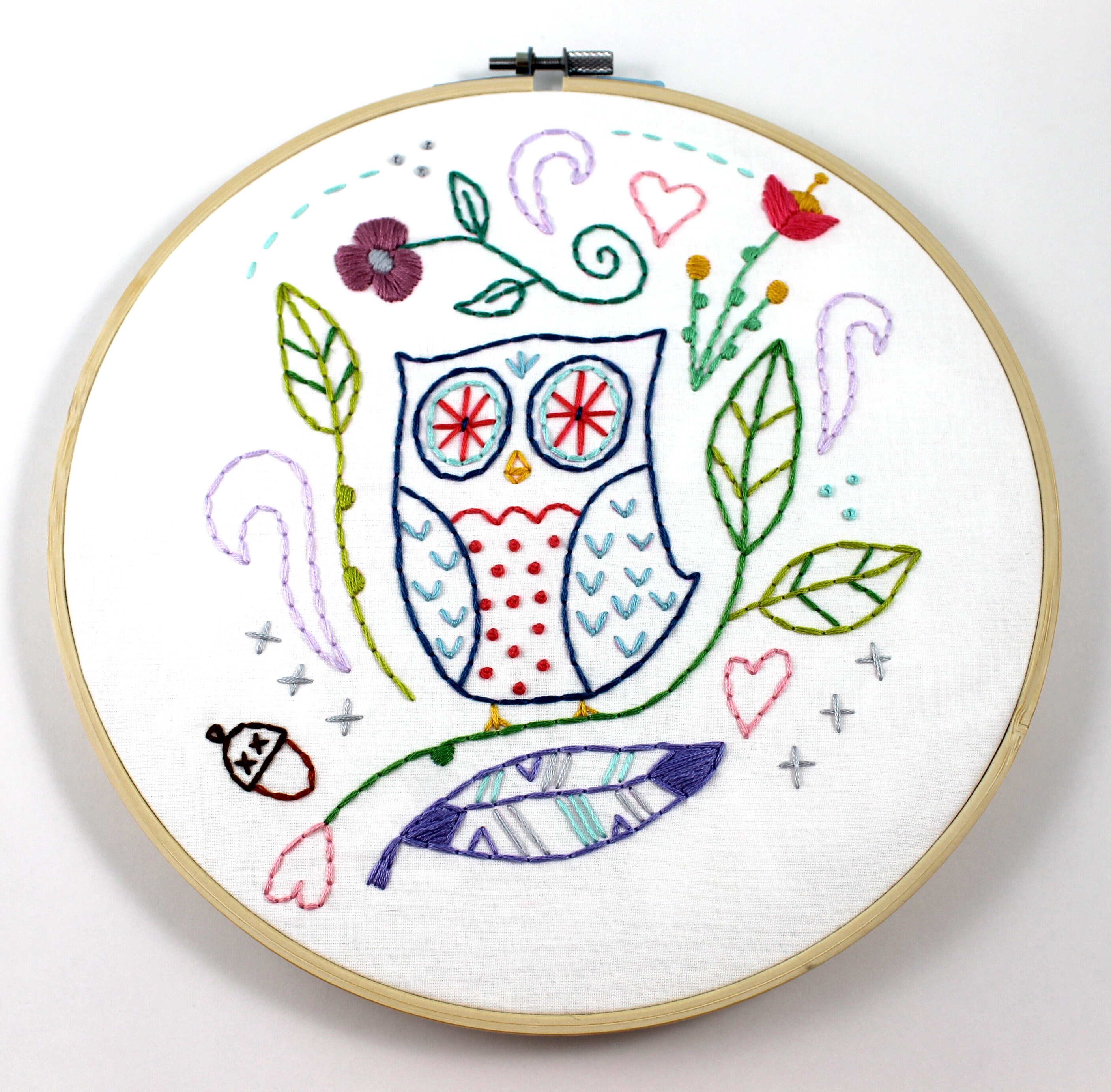 Owl. Hand Embroidery Pattern. Digital Pattern. Embroidery. PDF - Etsy