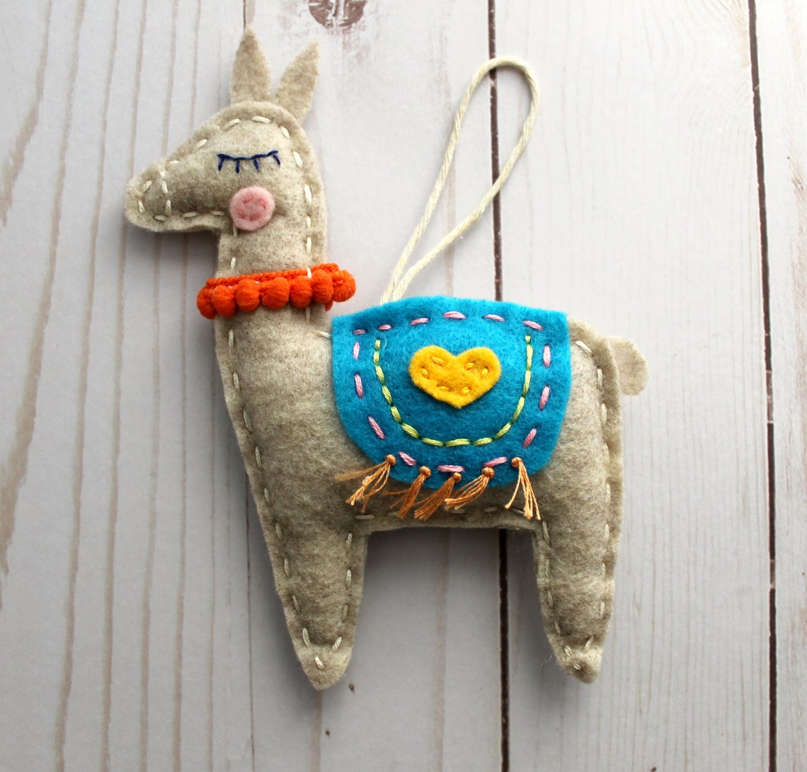 Felt Llama Ornament PDF Pattern. DIY Pattern. Handmade Llama. | Etsy