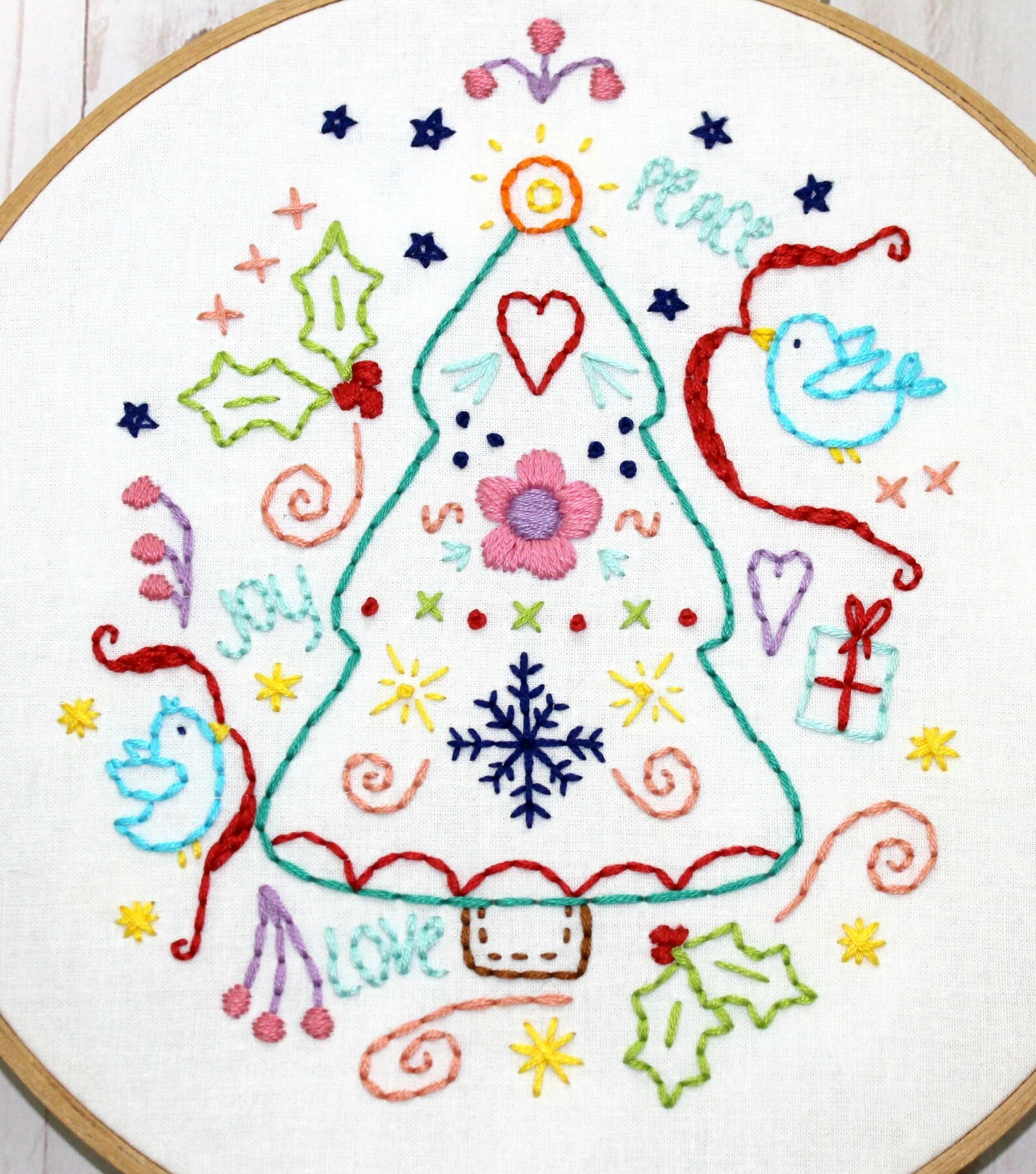 Christmas Tree Embroidery Pattern. Hand Embroidery. PDF | Etsy