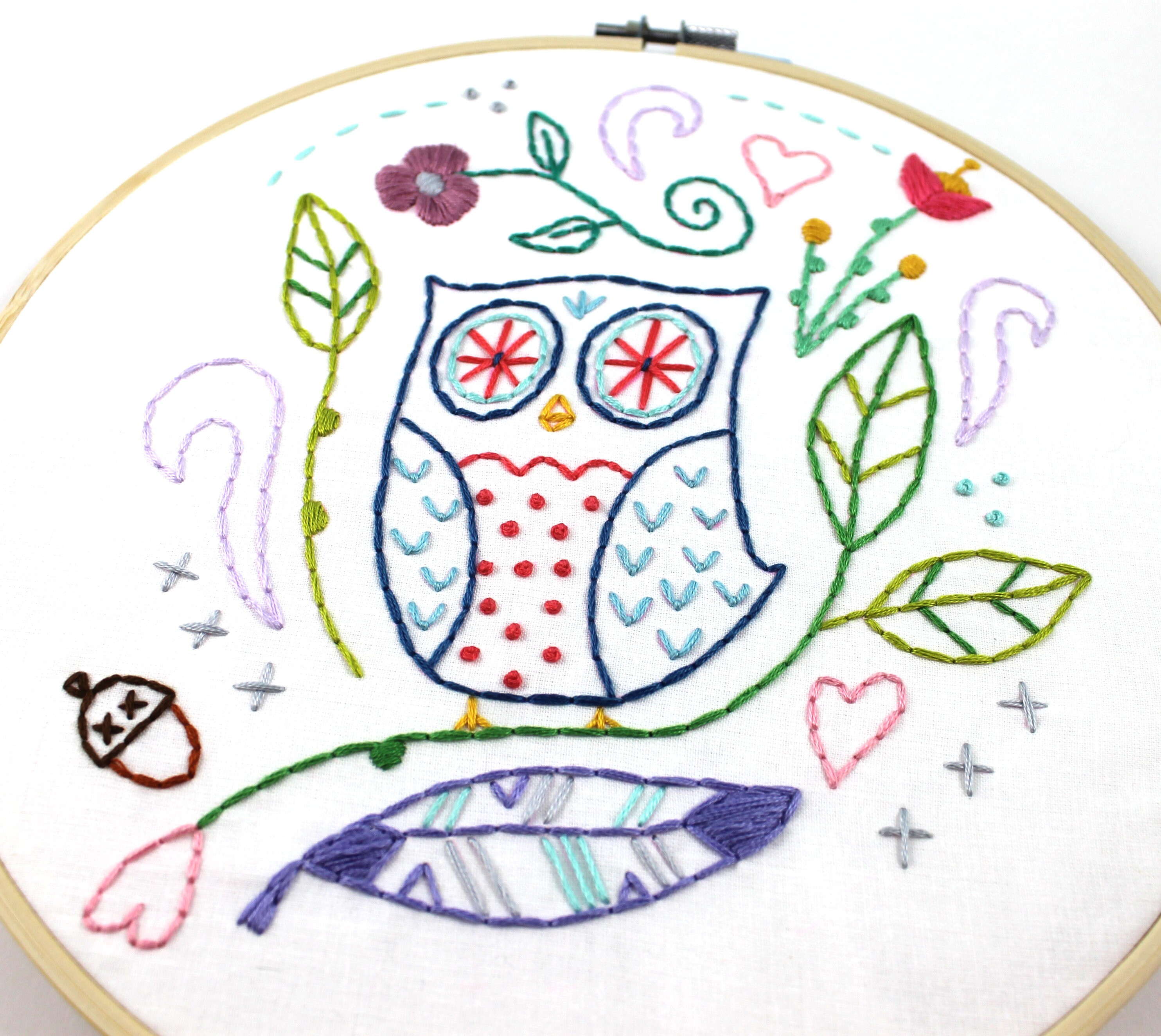 Owl. Hand Embroidery Pattern. Digital Pattern. Embroidery. PDF - Etsy